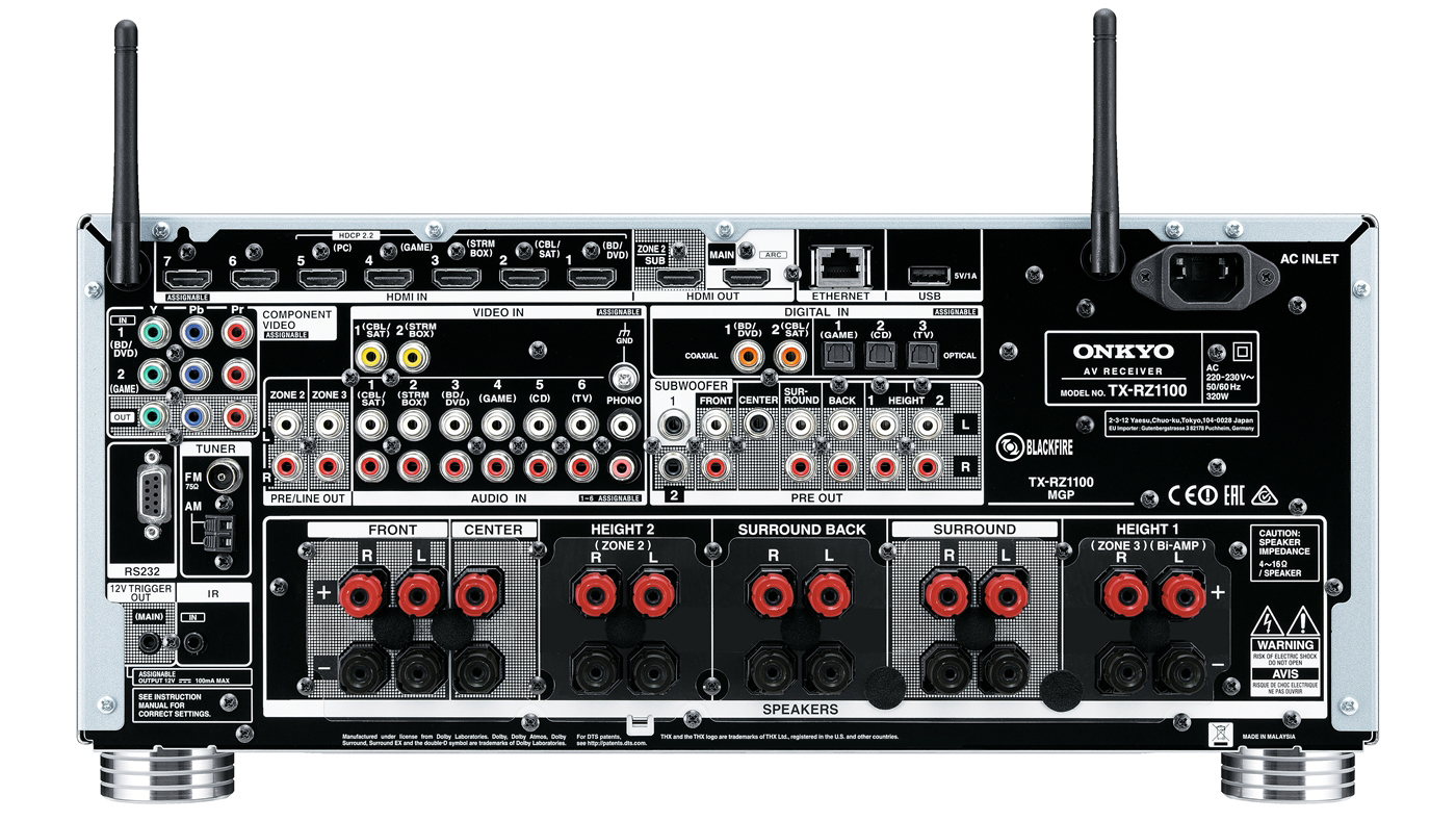 Onkyo TX-RZ1100 - Oppusset lydmaskin - Stereo+